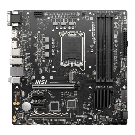 MSI PRO B660M-P WIFI DDR4 USER MANUAL Pdf Download | ManualsLib