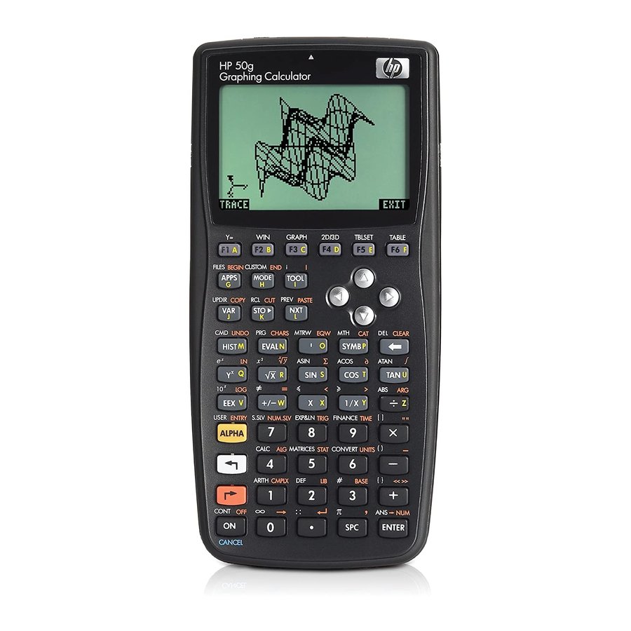 HP 50G QUICK START MANUAL Pdf Download | ManualsLib