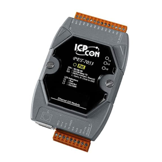 ICP DAS USA PET-7053 QUICK START MANUAL Pdf Download | ManualsLib