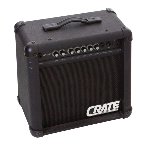 CRATE GX-15R OWNER'S MANUAL Pdf Download | ManualsLib