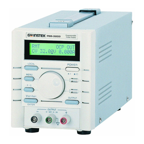 GW INSTEK PSS-3203 MANUAL Pdf Download | ManualsLib