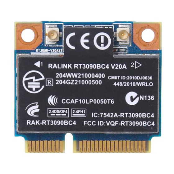 RALINK RT3090BC4 USER MANUAL Pdf Download | ManualsLib