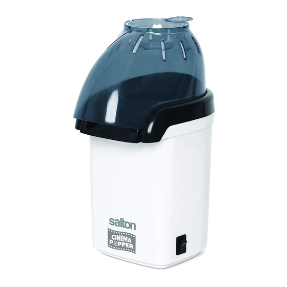 SALTON CINEMA POPPER CP1750 INSTRUCTION BOOKLET Pdf Download | ManualsLib