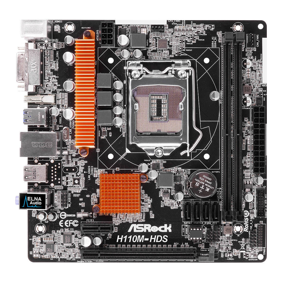 ASROCK H110M-HDS MANUAL Pdf Download | ManualsLib