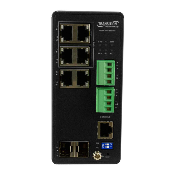 TRANSITION NETWORKS SISPM1040-362-LRT WEB USER MANUAL Pdf Download | ManualsLib