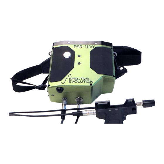 SPECTRAL EVOLUTION PSR-1100F OPERATOR'S MANUAL Pdf Download | ManualsLib