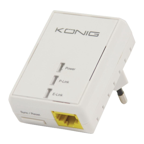KÖNIG ELECTRONIC NANO HOMEPLUG MANUAL Pdf Download | ManualsLib