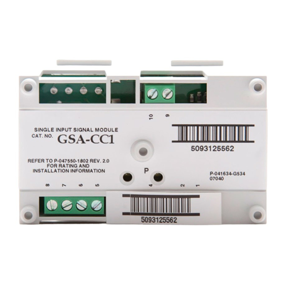 KIDDE GSA-CC1 INSTALLATION SHEET Pdf Download | ManualsLib