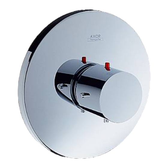 HANS GROHE AXOR CITTERIO 397161 SERIES INSTALLATION INSTRUCTIONS MANUAL Pdf Download | ManualsLib