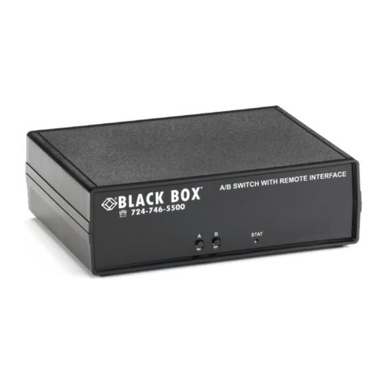 BLACK BOX SW1040A MANUAL Pdf Download | ManualsLib