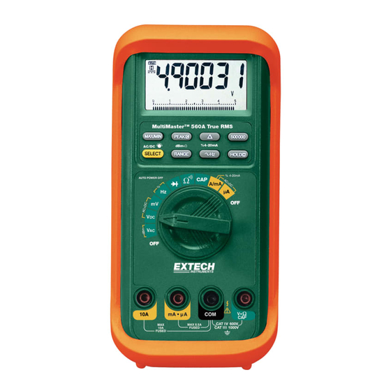 FLIR EXTECH INSTRUMENTS MULTIMASTER MM560A USER MANUAL Pdf Download ...