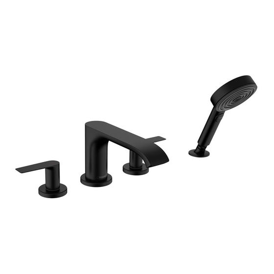 HANS GROHE VIVENIS 75443 1 SERIES INSTALLATION/USER INSTRUCTIONS ...