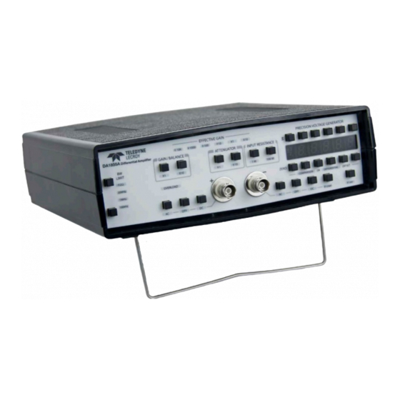 TELEDYNE LECROY DA1855A OPERATOR'S MANUAL Pdf Download | ManualsLib