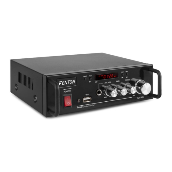 FENTON AV344 INSTRUCTION MANUAL Pdf Download | ManualsLib