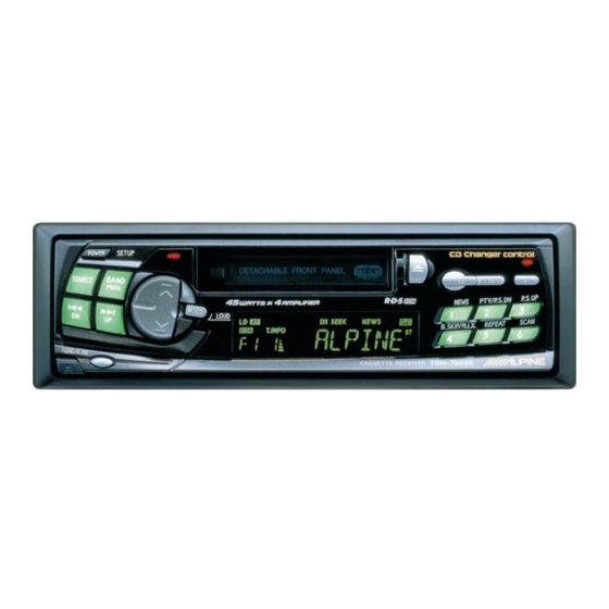 ALPINE TDM-7582 OWNER'S MANUAL Pdf Download | ManualsLib