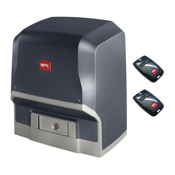 BFT ARES ULTRA BT A1000 INSTALLATION AND USER MANUAL Pdf Download ...