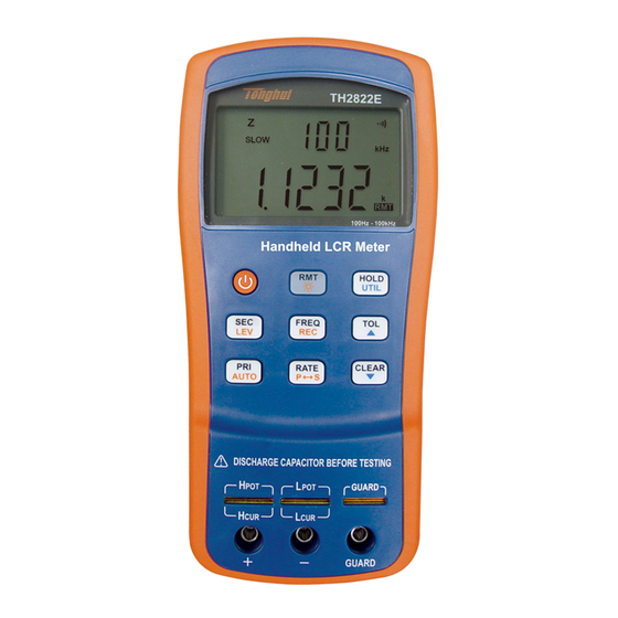 TONGHUI TH2822D INSTRUCTION MANUAL Pdf Download | ManualsLib