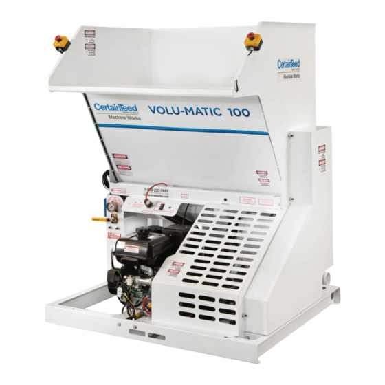 SAINT-GOBAIN CERTAINTEED VOLU-MATIC 100 OPERATION MANUAL AND SAFETY ...