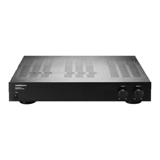 AUDIOSOURCE AMP ONE/A AMPLIFIER OWNER'S MANUAL | ManualsLib