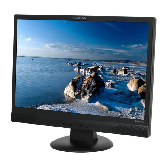 PLANAR PX2210MW MONITOR USER MANUAL | ManualsLib