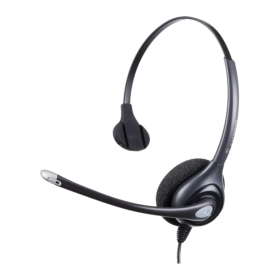 PLANTRONICS SUPRAPLUS PROFESSIONAL SERIES HEADSET BROCHURE | ManualsLib