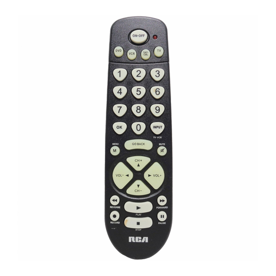 RCA RCR450 UNIVERSAL REMOTE OWNER'S MANUAL | ManualsLib