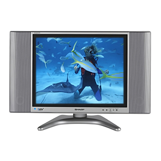 SHARP AQUOS LC-20B6U LCD TV OPERATION MANUAL | ManualsLib