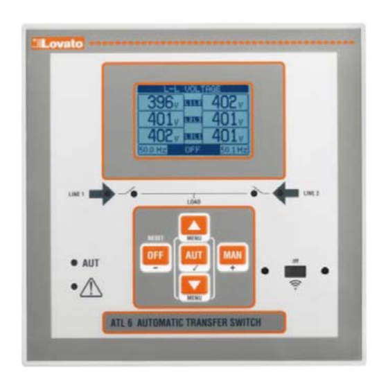 LOVATO ELECTRIC ATL601 INSTRUCTION MANUAL Pdf Download | ManualsLib