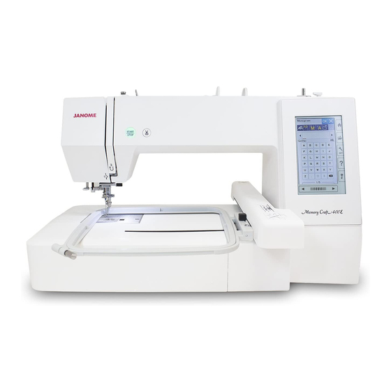 JANOME MEMORY CRAFT 400E INSTRUCTION BOOK Pdf Download | ManualsLib