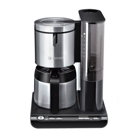 BOSCH STYLINE TKA863 SERIES INSTRUCTION MANUAL Pdf Download | ManualsLib