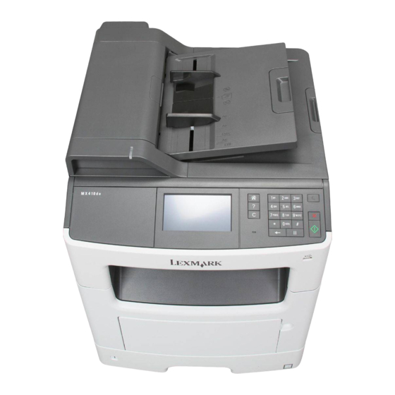 LEXMARK MX417 SERIES USER MANUAL Pdf Download | ManualsLib