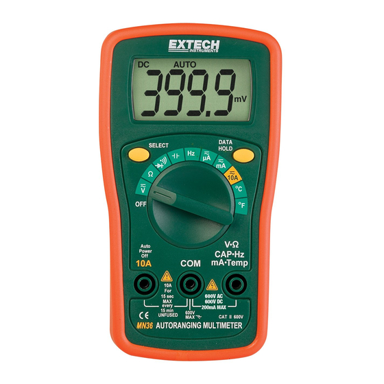 EXTECH INSTRUMENTS MINITEC MN36 USER MANUAL Pdf Download | ManualsLib