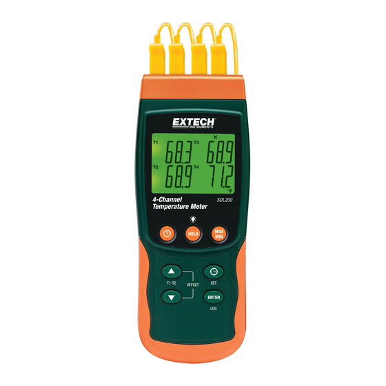 EXTECH INSTRUMENTS SDL2004 USER MANUAL Pdf Download | ManualsLib