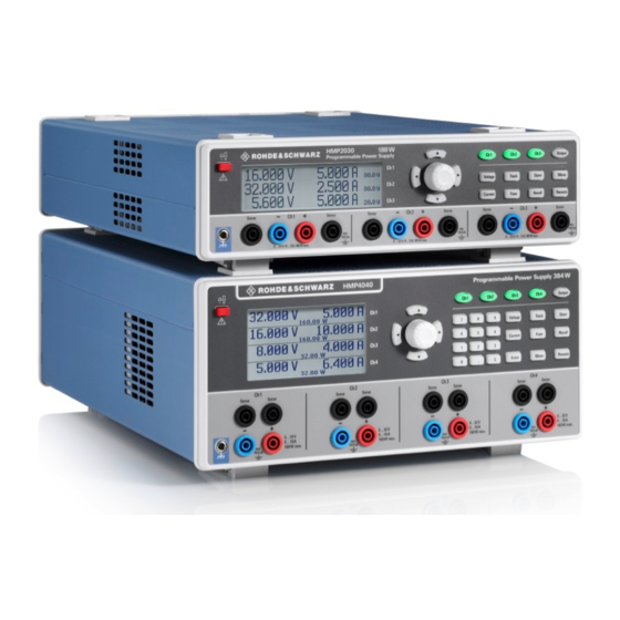 ROHDE & SCHWARZ HMP2020 GETTING STARTED Pdf Download | ManualsLib