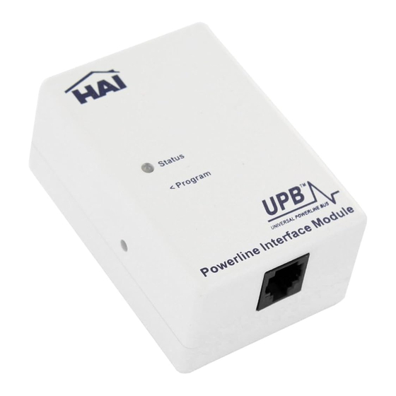 HAI UPB 36A00-1 QUICK START MANUAL Pdf Download | ManualsLib