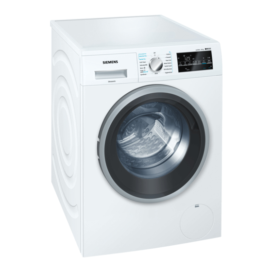 SIEMENS WD15G421HK INSTRUCTION MANUAL AND INSTALLATION INSTRUCTIONS Pdf ...