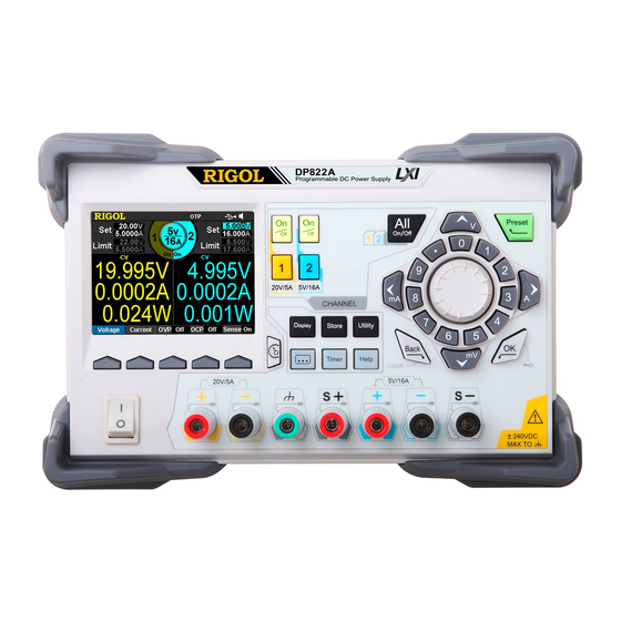 RIGOL DP822A MANUAL Pdf Download | ManualsLib