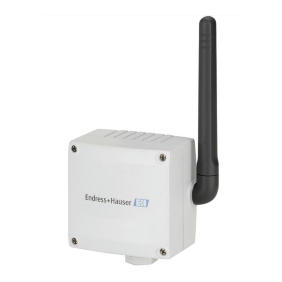 ENDRESS+HAUSER WIRELESSHART ADAPTER SWA70 OPERATING INSTRUCTIONS MANUAL ...
