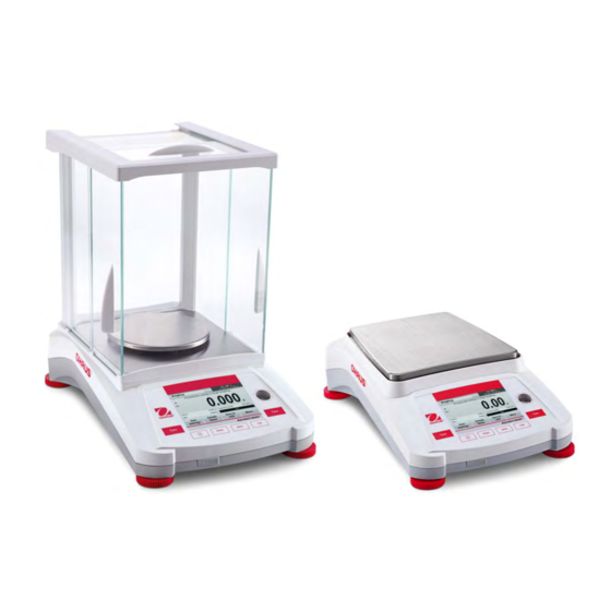 OHAUS ADVENTURER AX INSTRUCTION MANUAL Pdf Download | ManualsLib