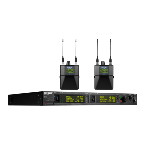 SHURE P10TR MANUAL Pdf Download | ManualsLib