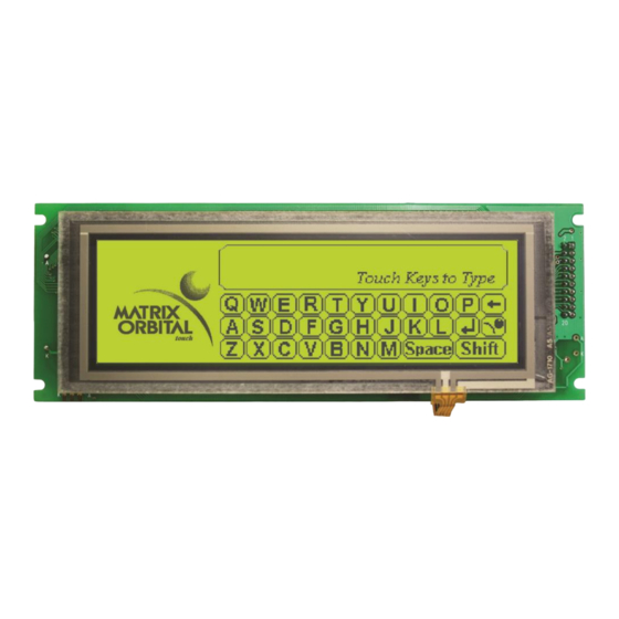 MATRIX ORBITAL GLT24064 TECHNICAL MANUAL Pdf Download | ManualsLib