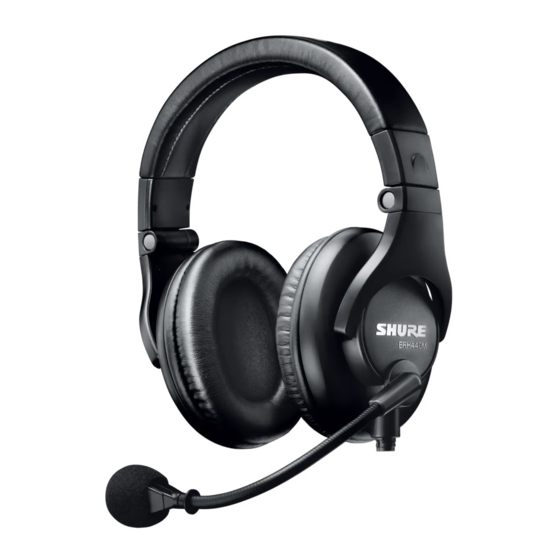 SHURE BRH440M-LC MANUAL Pdf Download | ManualsLib