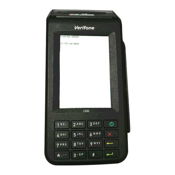 VERIFONE C680 3G INSTALLATION MANUAL Pdf Download | ManualsLib