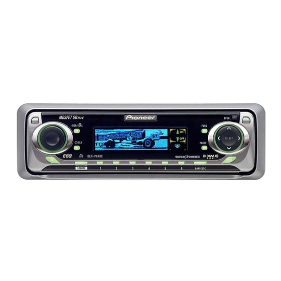 PIONEER DEH-P640 XN/UC SERVICE MANUAL Pdf Download | ManualsLib