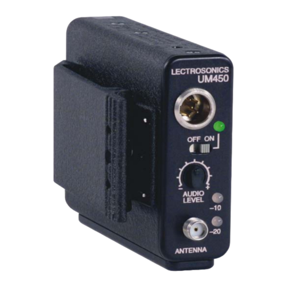 LECTROSONICS UM450V INSTRUCTION MANUAL Pdf Download | ManualsLib
