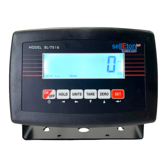 SELLETON SCALES SL-7516 SERIES USER MANUAL Pdf Download | ManualsLib