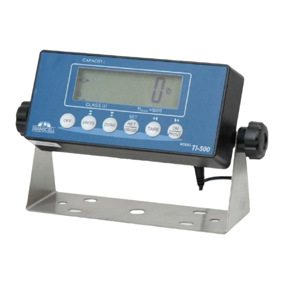 TRANSCELL TECHNOLOGY TI-500 MANUAL Pdf Download | ManualsLib