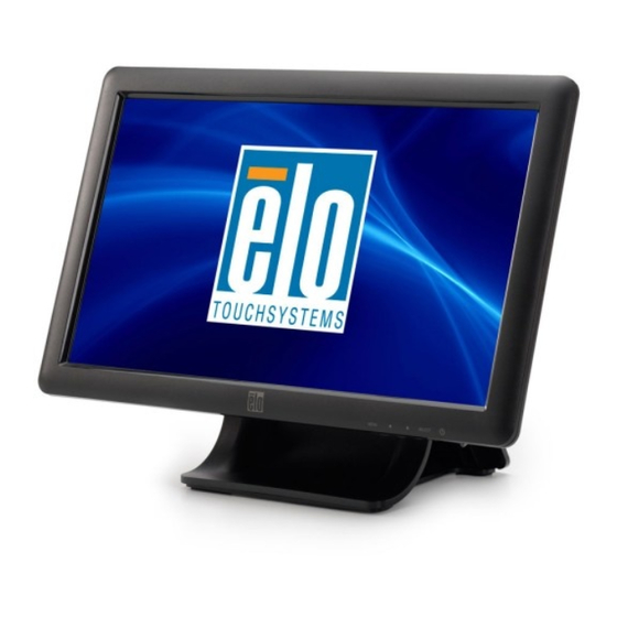 ELO TOUCHSYSTEMS ET1509L USER MANUAL Pdf Download | ManualsLib