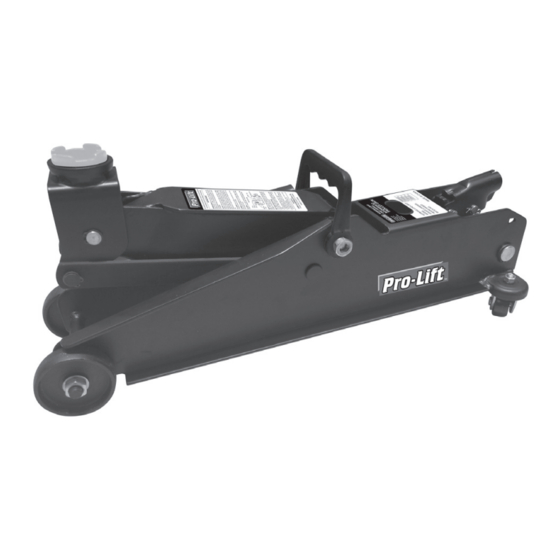 PRO-LIFT F2000A OWNER'S MANUAL Pdf Download | ManualsLib