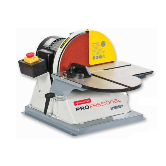 AXMINSTER PROFESSIONAL AP305DS ORIGINAL INSTRUCTIONS MANUAL Pdf ...